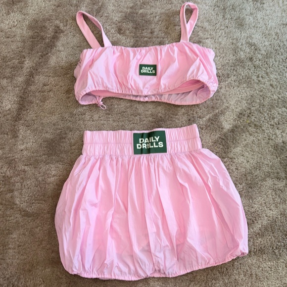 Daily Drills | Skirts | Daily Drills Pink Bubble Skirt Set And Bra Size ...